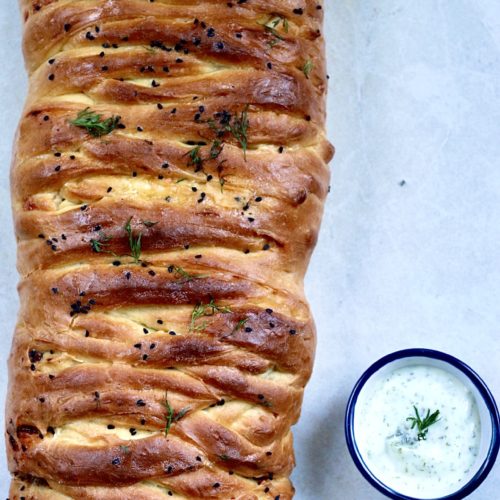 Stuffed Braided Bread with Meat Filling - Rookie With A Cookie